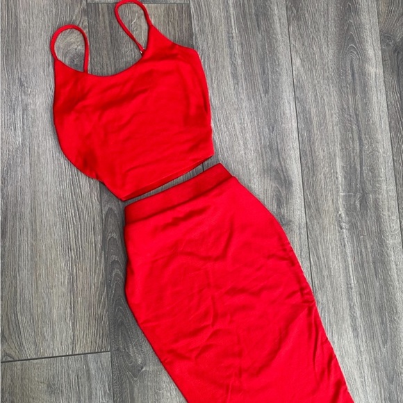 Dresses | Red Skirt Set | Poshmark